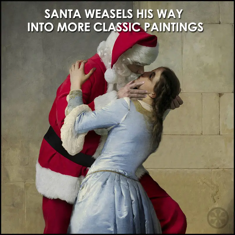Santa Weasels His Way Into More Classic Paintings