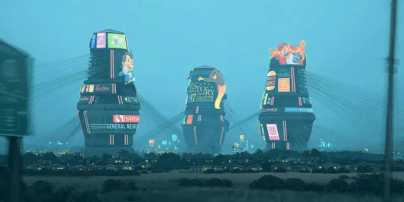 Surreal artwork from Simon Stålenhag The Electric State